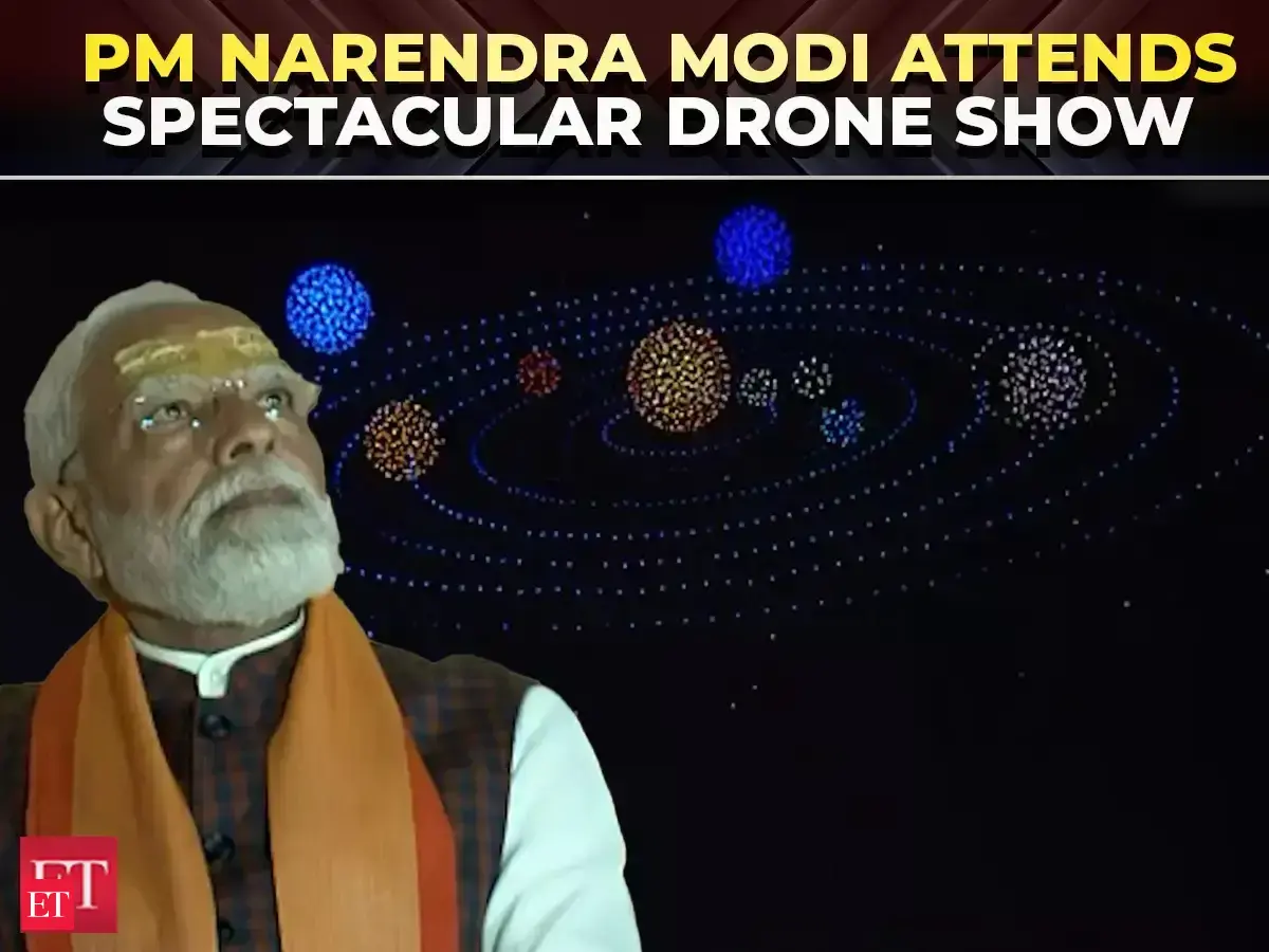 PM Narendra Modi attends spectacular drone show event at Somnath Temple ...