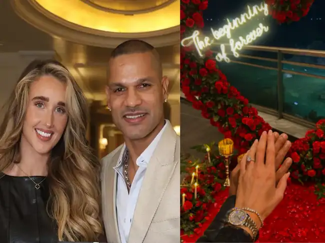 Shikhar Dhawan gets engaged to Sophie Shine, shares dreamy photo and heartfelt message - The ...