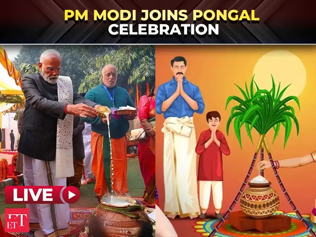 PM Modi joins Pongal celebrations in Delhi | LIVE - The Economic Times ...
