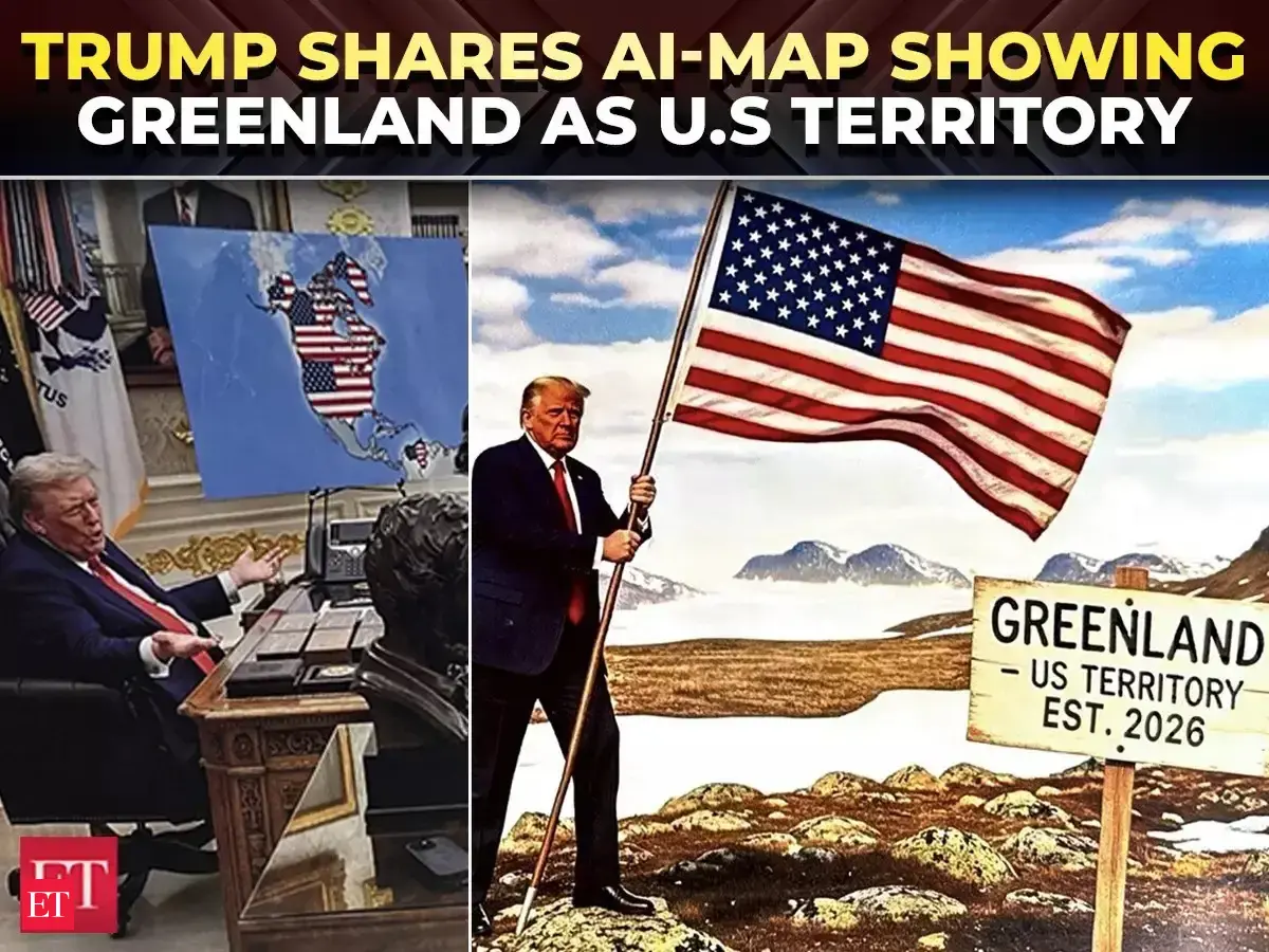 Greenland and Canada now US territories? Trump’s map and flag images ...