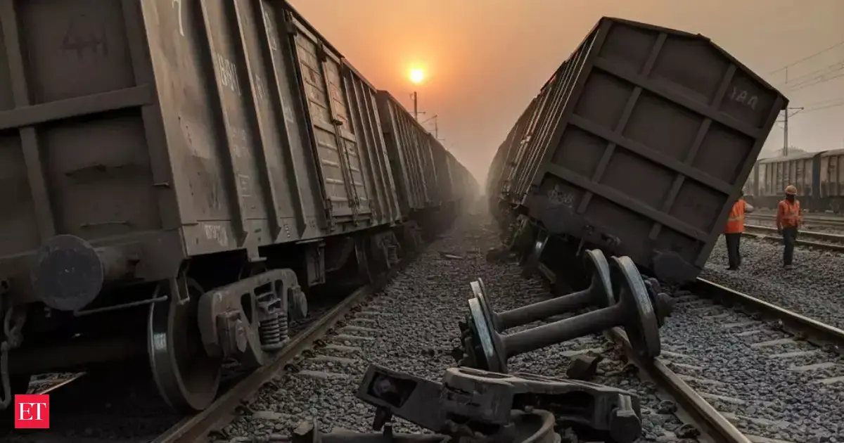 Two wagons of goods train derail near railway station in MP's Shajapur ...