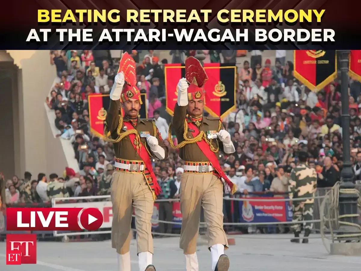 LIVE | Beating retreat ceremony at Attari-Wagah Border | Republic day ...