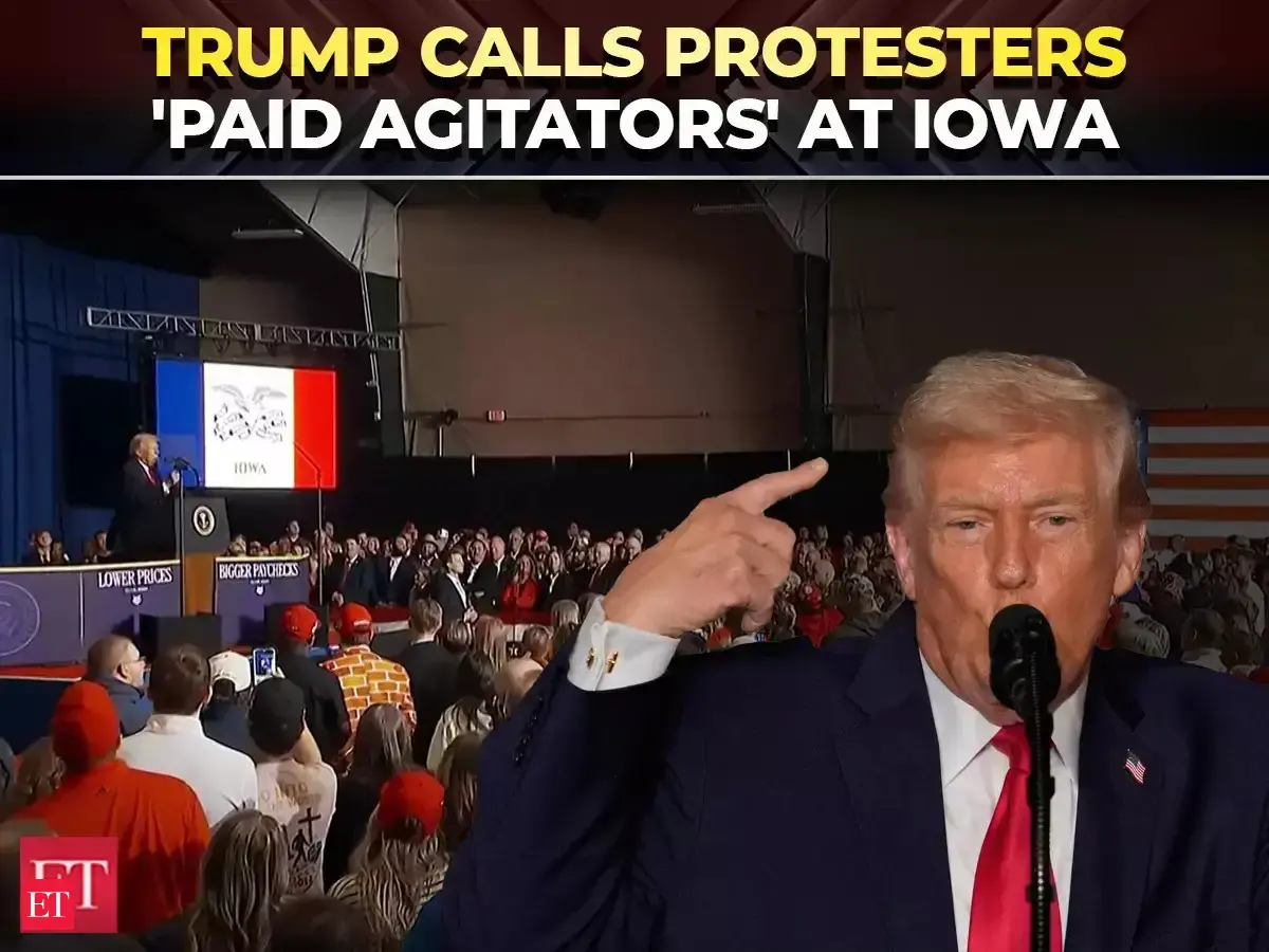 'Paid agitator...': Person removed from Donald Trump rally in Iowa ...