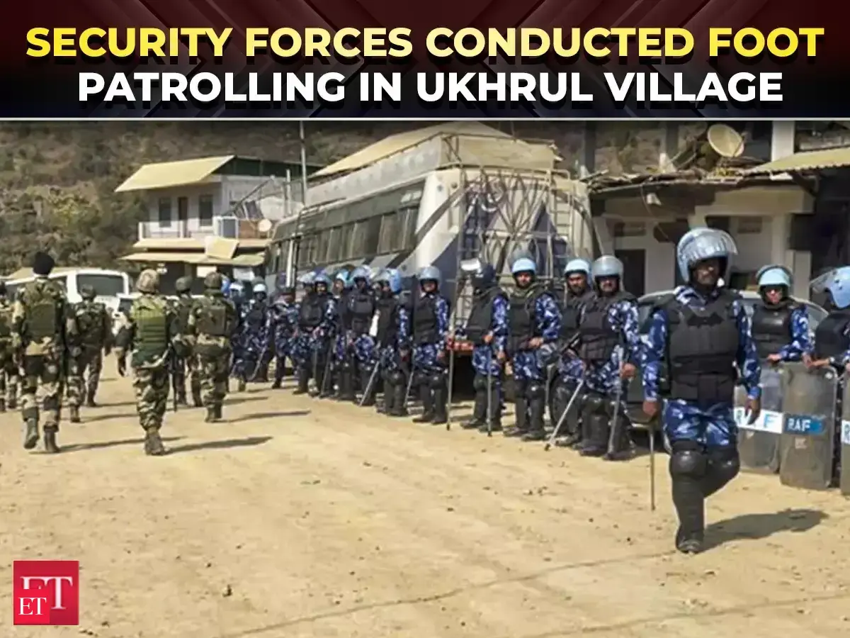 ukhrul litan village: Manipur: Security forces conduct foot patrolling ...