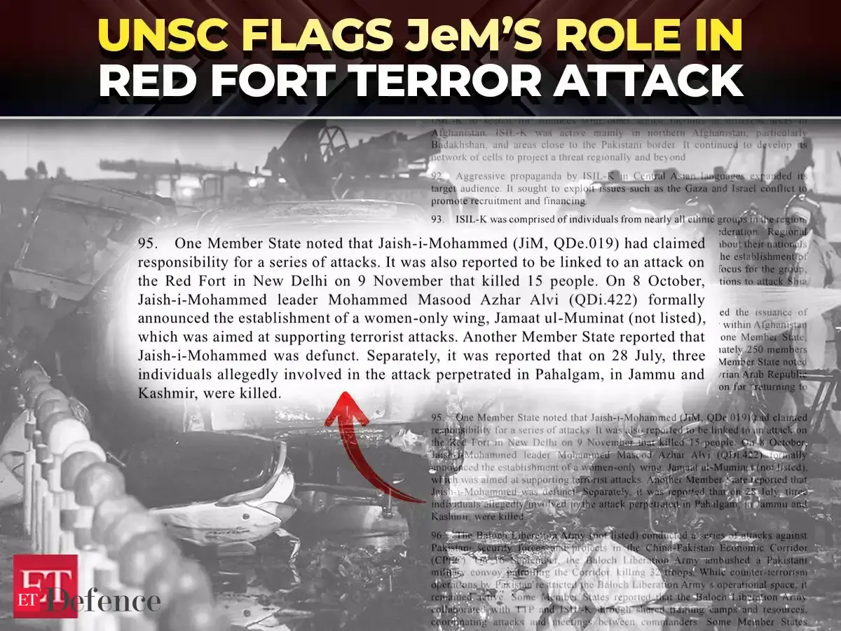 UNSC flags Pakistani terror group Jaish role in Red Fort terror attack ...