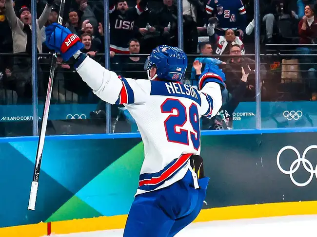 Brock Nelson stars as US men's hockey team opens Winter Olympics with a ...