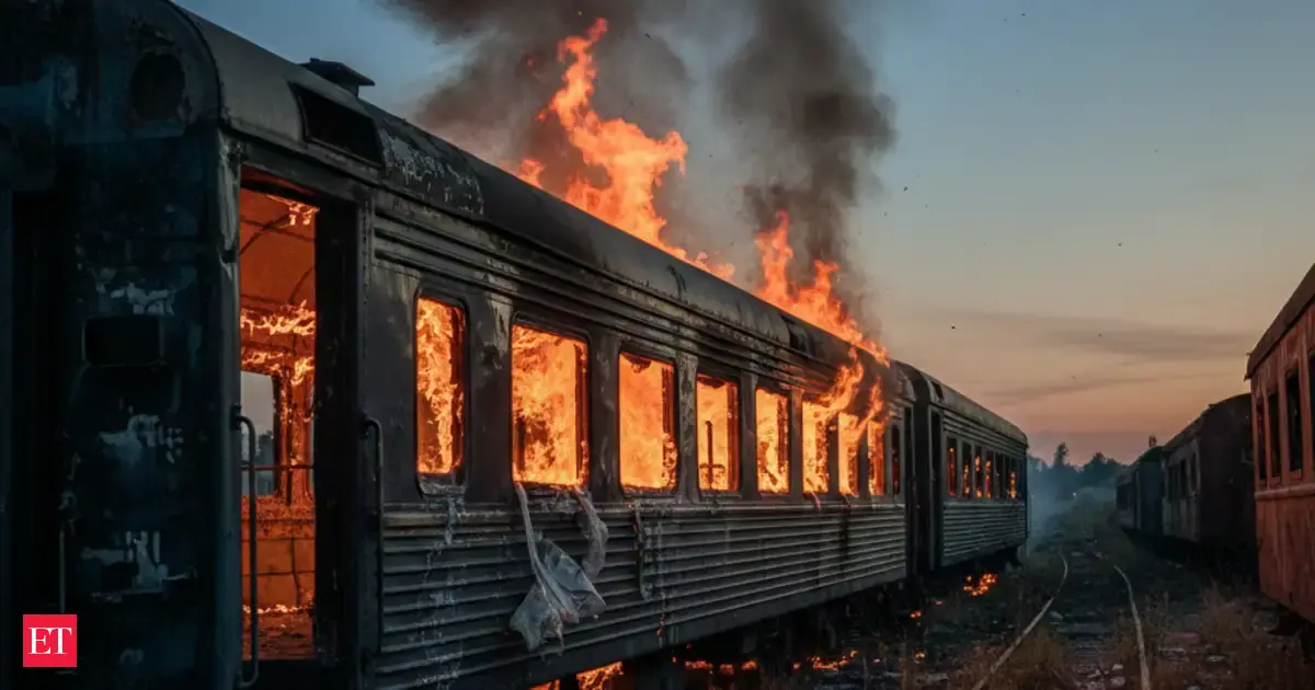 West Bengal: Coach of empty passenger train catches fire, none injured ...