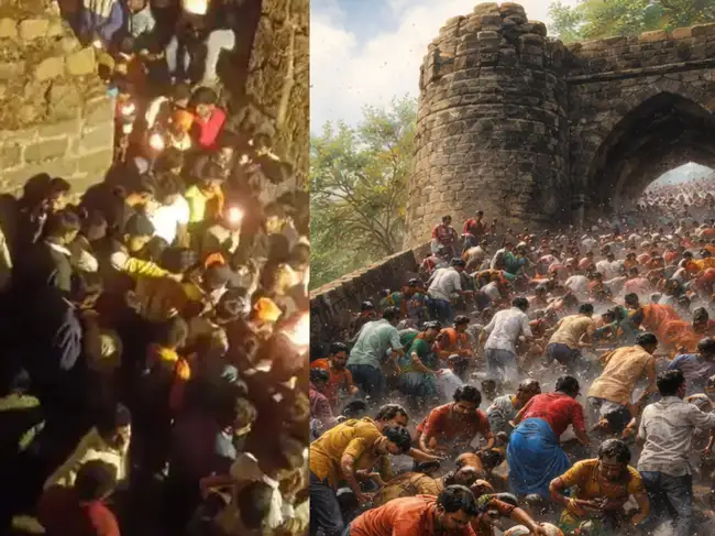 Pune Shivneri Fort Stampede: Devotees injured amid overcrowding during ...