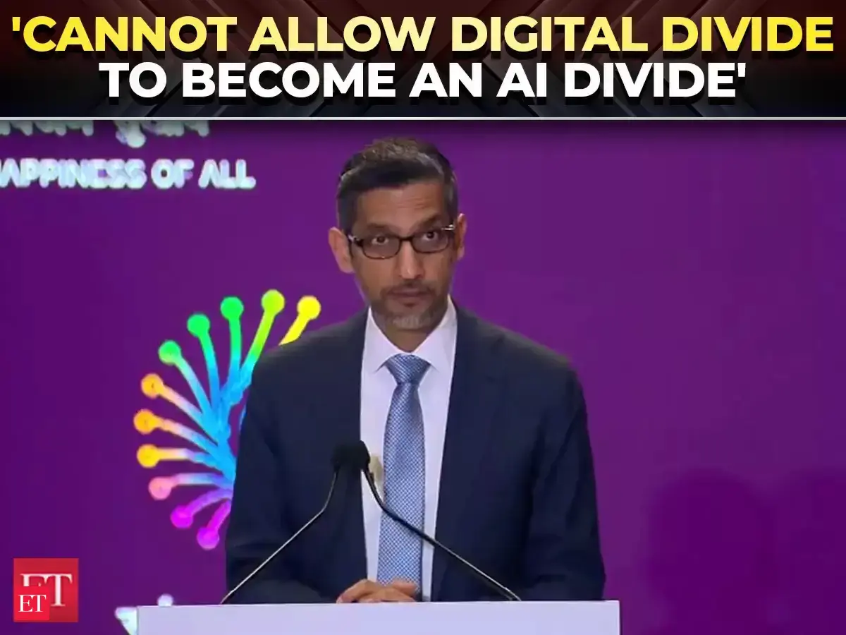 Cannot allow the digital divide to become an AI divide: Sundar Pichai ...