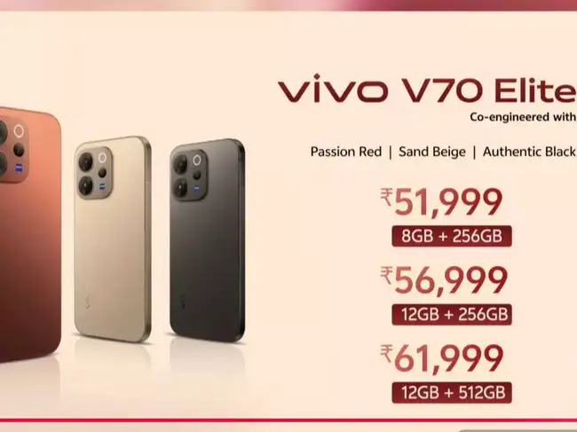 Vivo V70 Elite, V70 launched: Check price, specifications, display ...