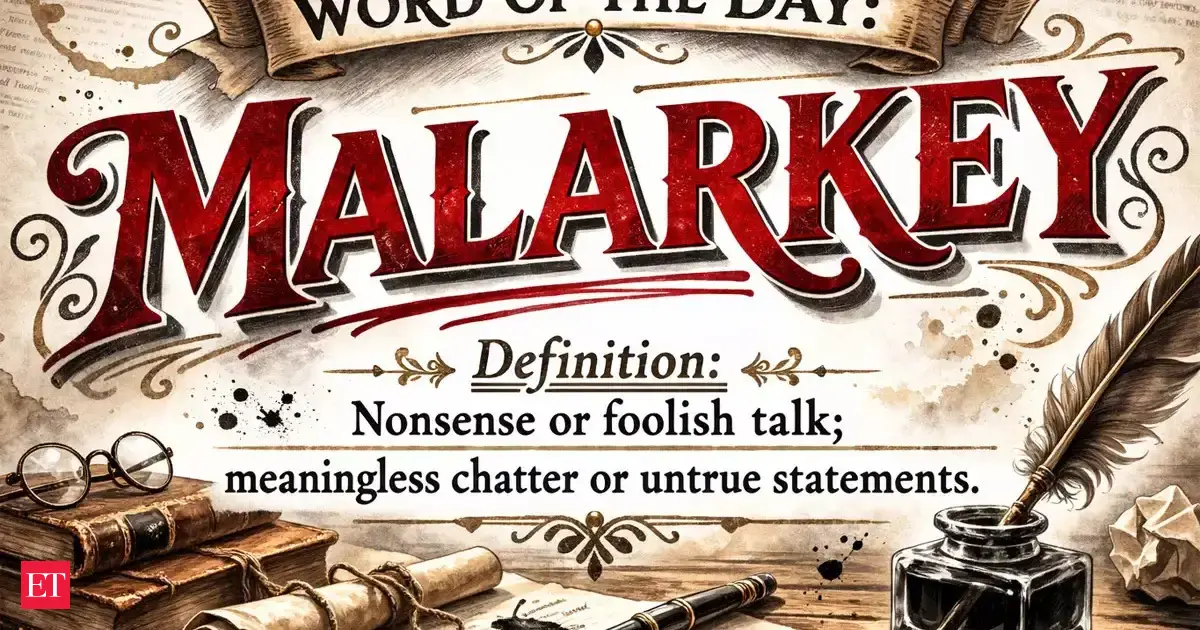 Word of the Day: Malarkey - The Economic Times