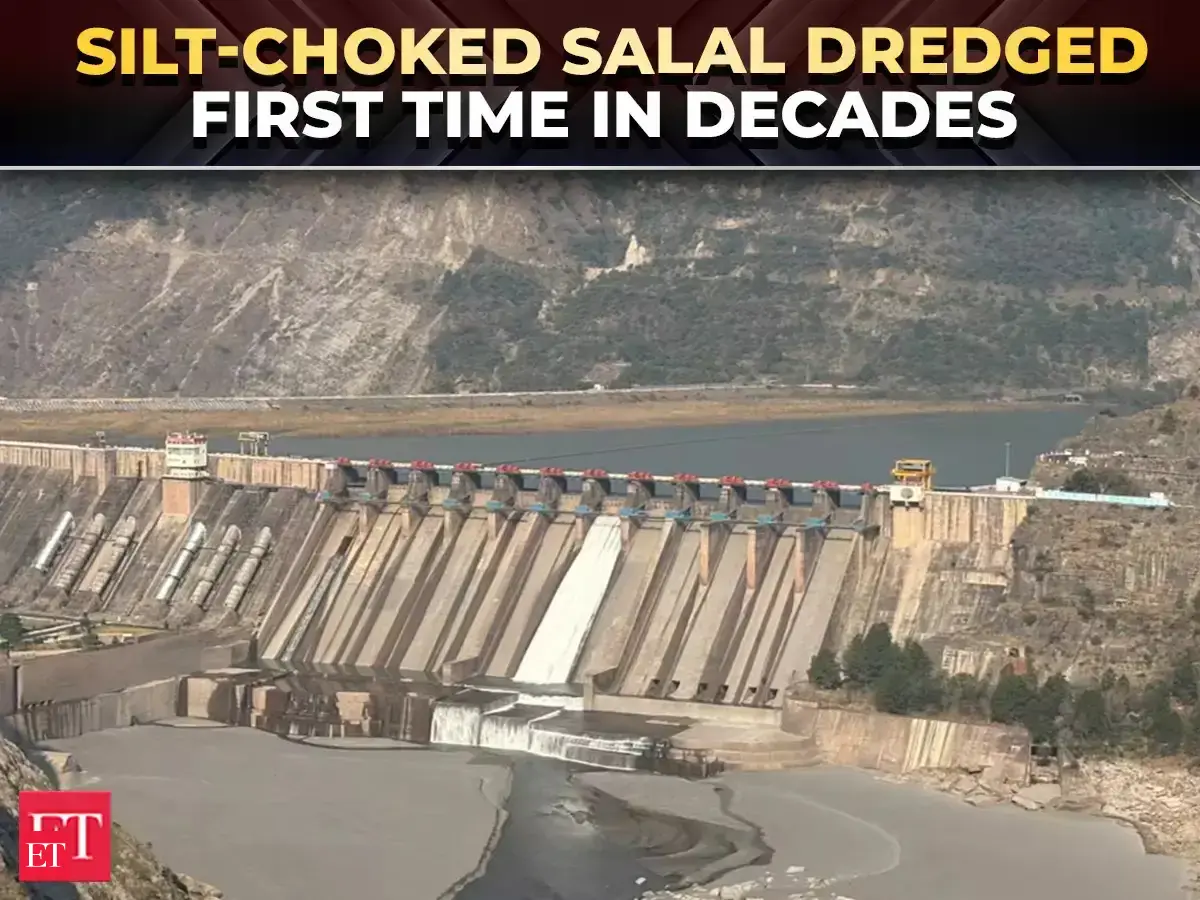 chenab dredging decades: Salal Dam on Chenab dredged for first time in ...