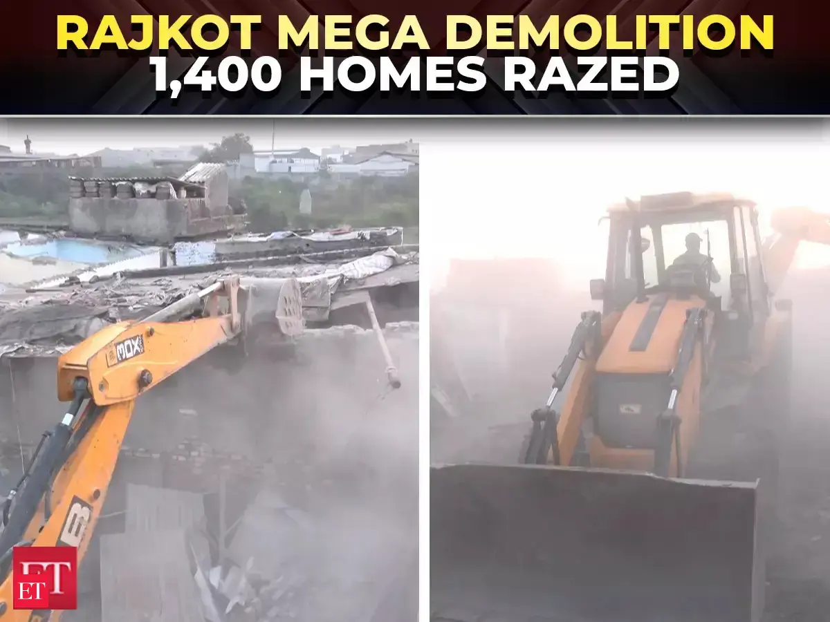 rajkot demolition: Rajkot launches mega drive to clear 1,400 illegal ...