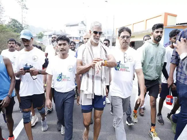 Milind Soman goes barefoot on KIIFB’s Hill Highway in Kerala for 22 km ...