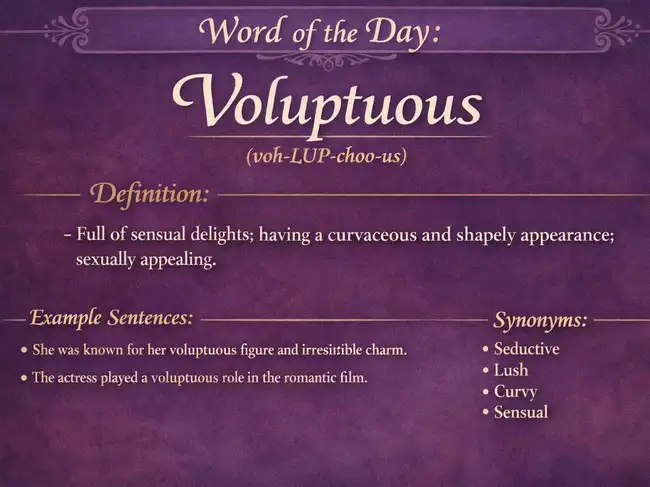 Word of the Day: Voluptuous - The Economic Times