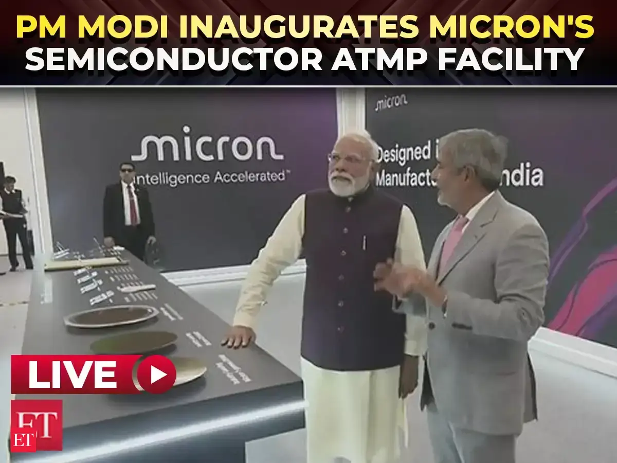 PM Modi inaugurates Micron's Semiconductor ATMP facility in Gujarat ...