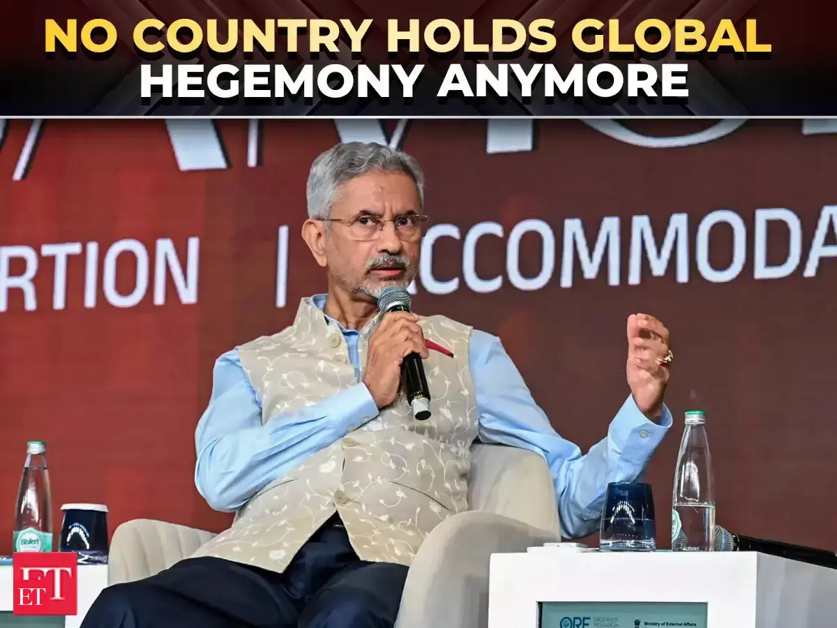 jaishankar global hegemony: Era of global hegemony is over; no country ...