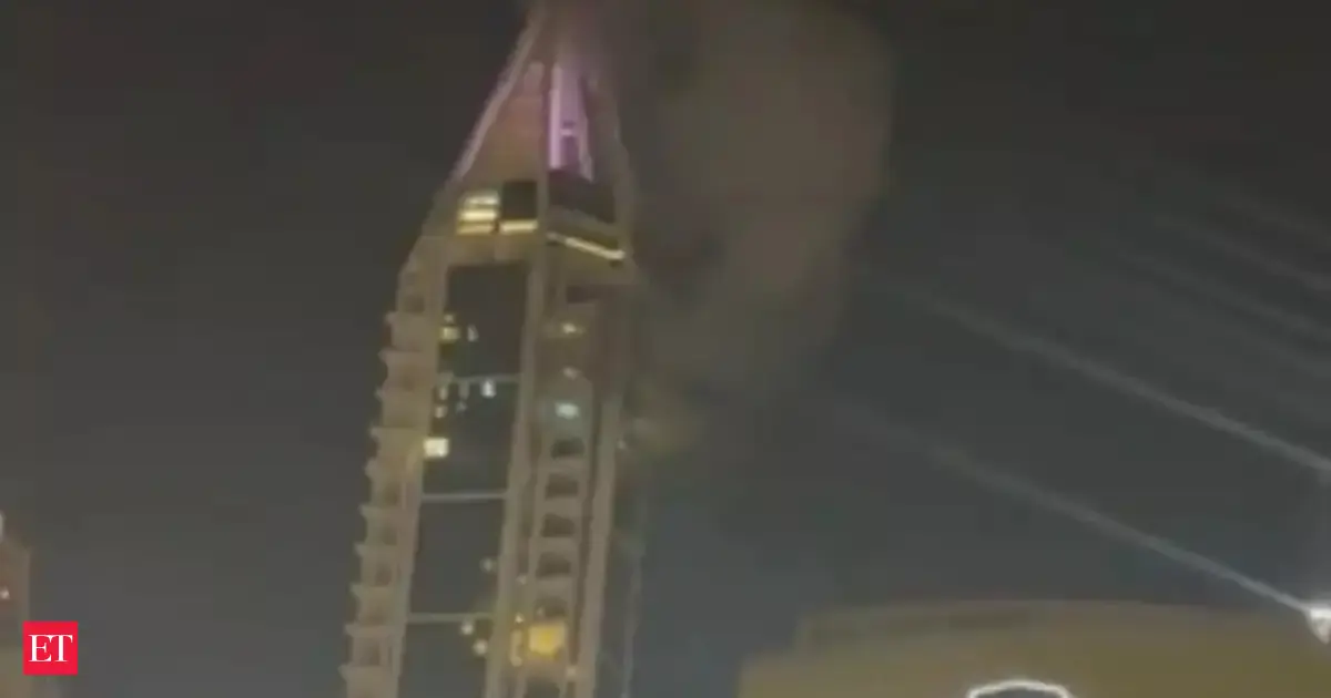 Watch: Viral video shows plumes of smoke after drone debris hits Dubai ...