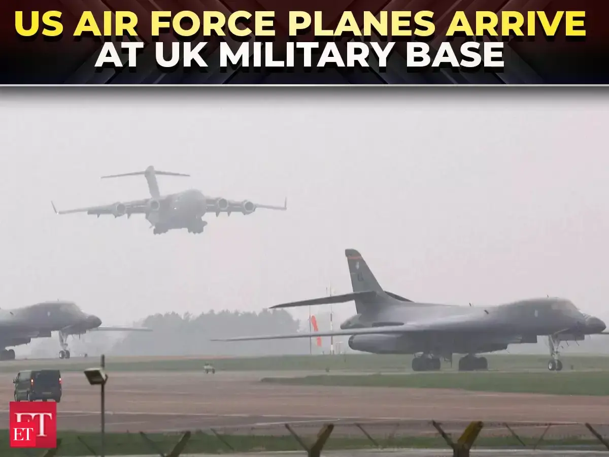 US bomber lands at UK air base for 'defensive' operations against Iran ...