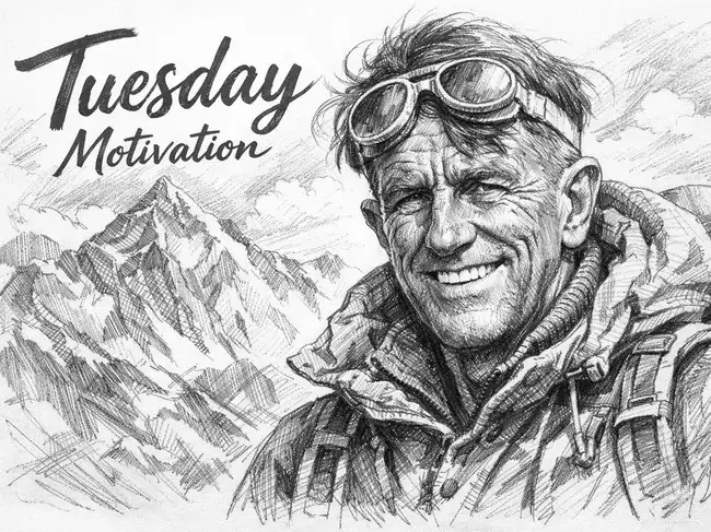 Tuesday Motivation by Sir Edmund Hillary: 'It is not the mountain we ...