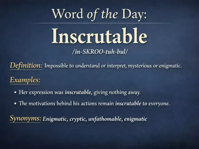 Word of the Day: Inscrutable - The Economic Times
