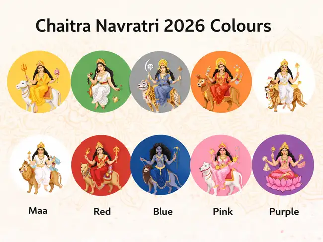 Navratri 2026 colours & significance: Full 9-day colour list, dates ...