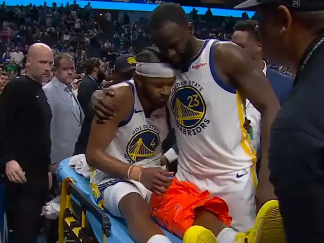 Moses Moody injury: Moses Moody stretchered off in Warriors’ overtime ...