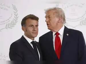 Donald Trump Macron mock controversy: Donald Trump mocks Macron over ...