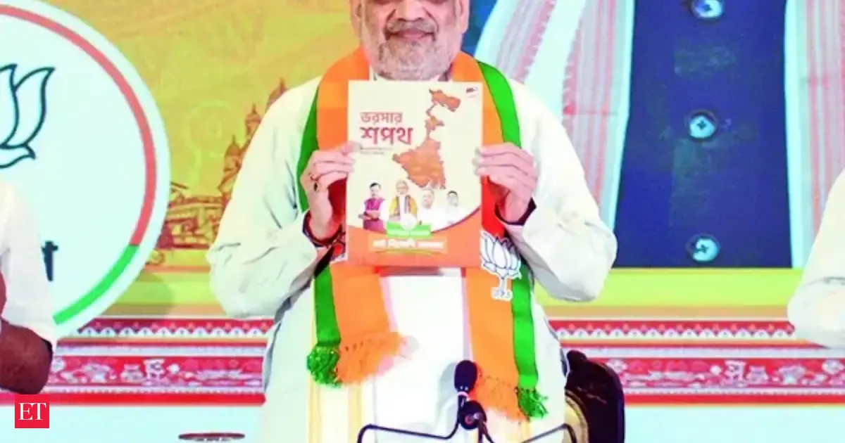 Cash, culture and security: BJP unveils West Bengal manifesto - The ...