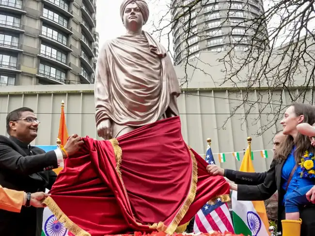 First-ever life-size Vivekananda statue in US unveiled in Seattle - The ...