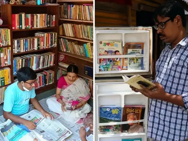 One fridge. 500 books. How a Kolkata teacher built a street library ...