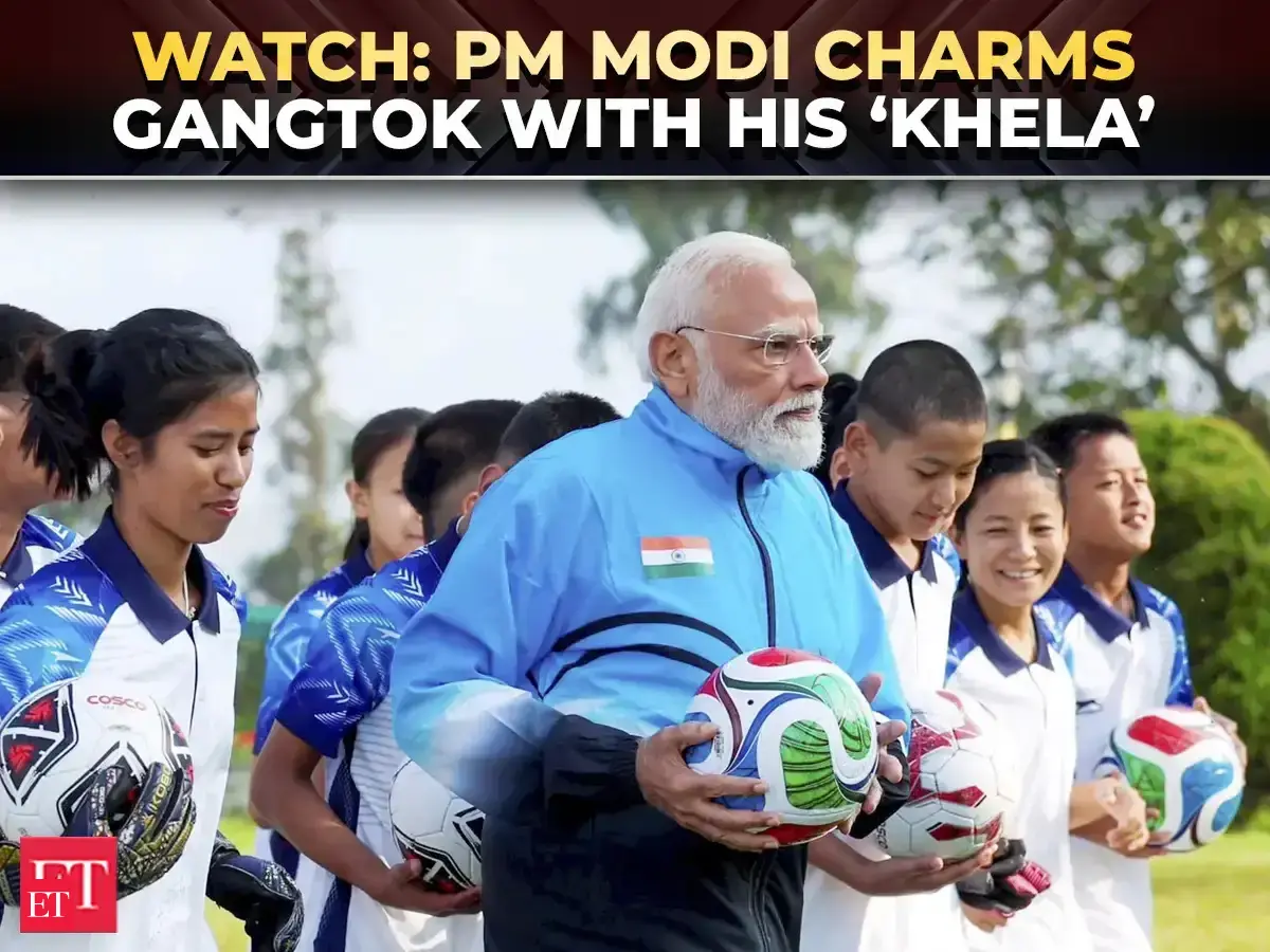 narendra modi football gangtok: Sports spree in Sikkim: PM Modi kicks ...