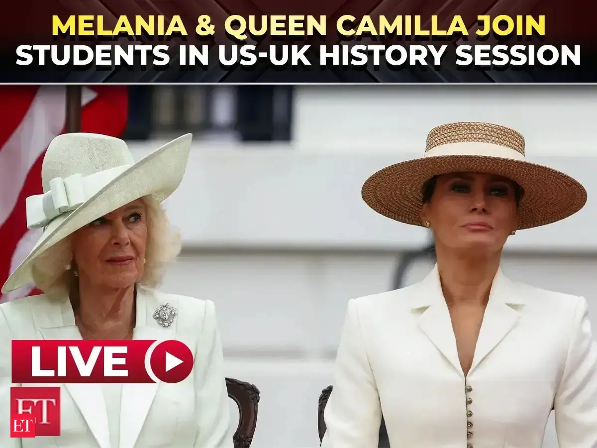 LIVE: Melania & Camilla engage students in unique US-UK history ...