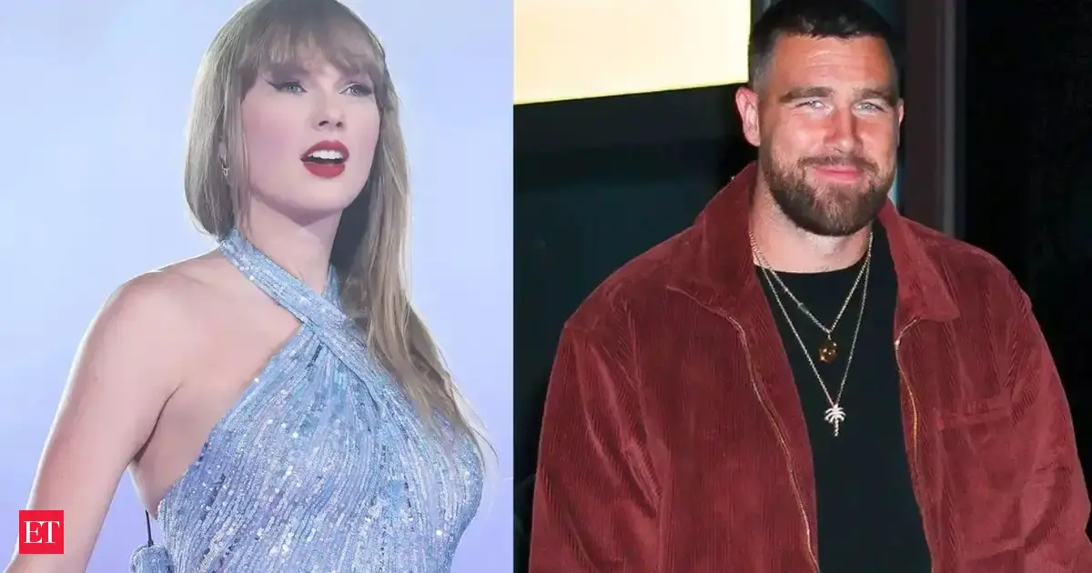 Watch: Taylor Swift buries her face in embarrassment as Travis Kelce ...