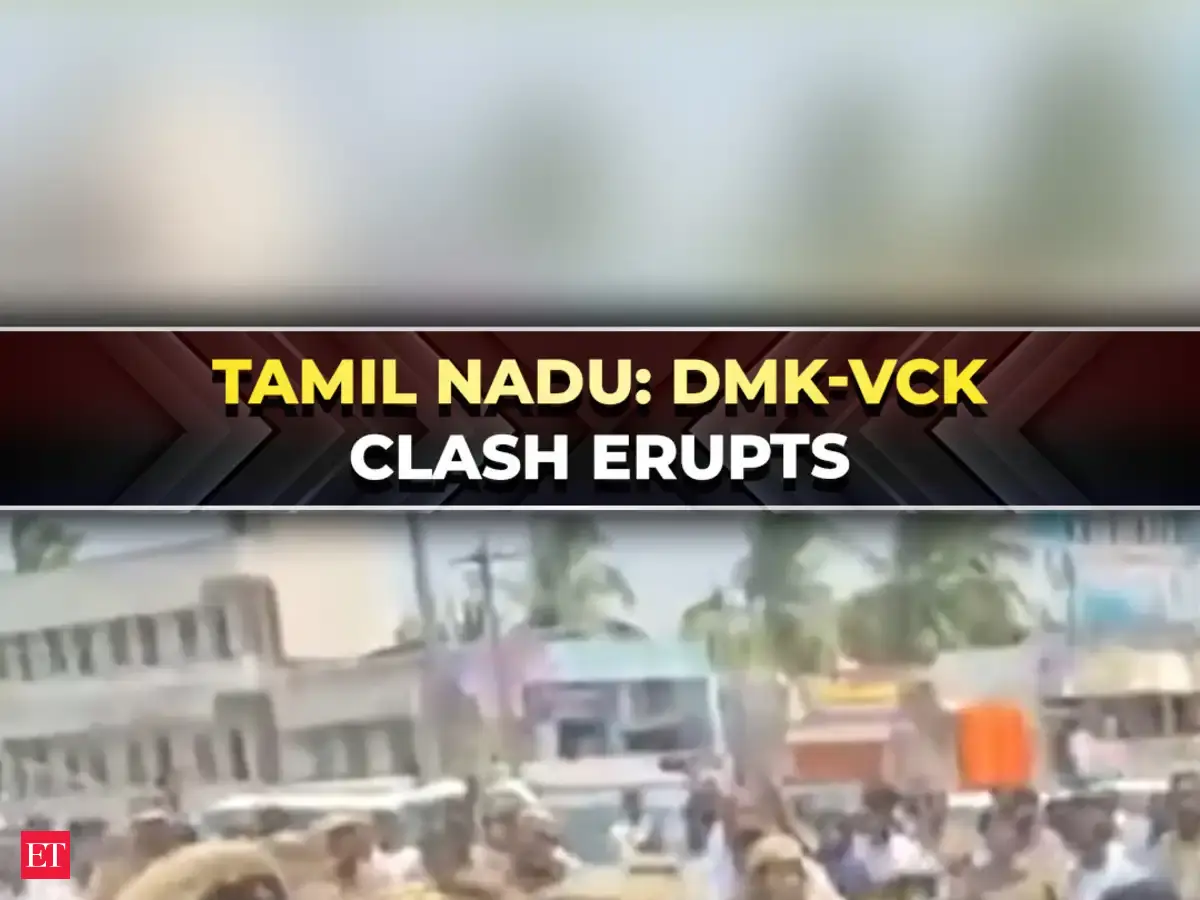 DMK, VCK workers clash near Kunnam bus stand in Tamil Nadu’s Perambalur ...