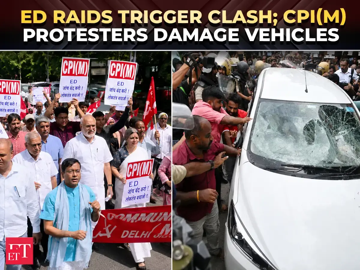 Kerala: CPI(M)-Police clash erupts during protest against ED raid at ...