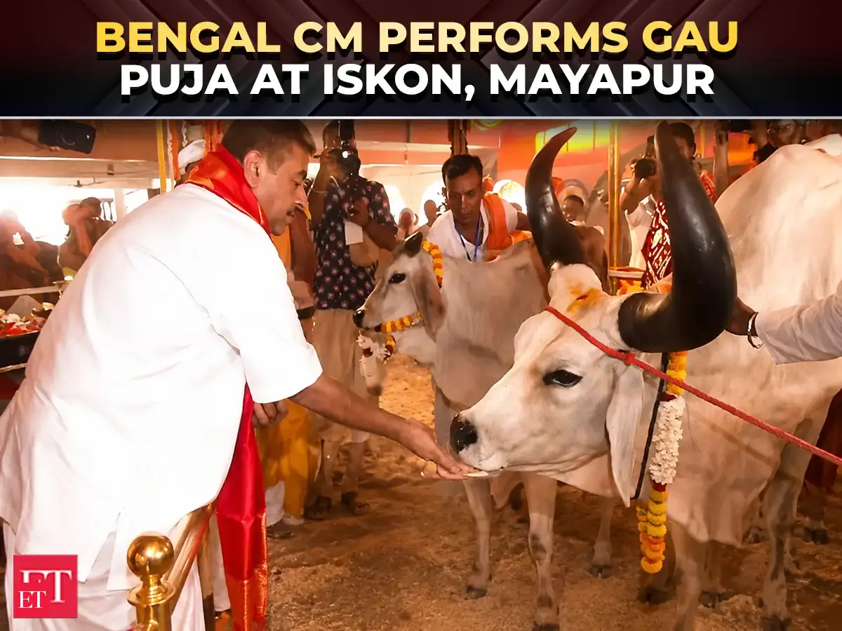 ‘After taking oath…’: Bengal CM Adhikari performs Gau Puja at ISKCON ...