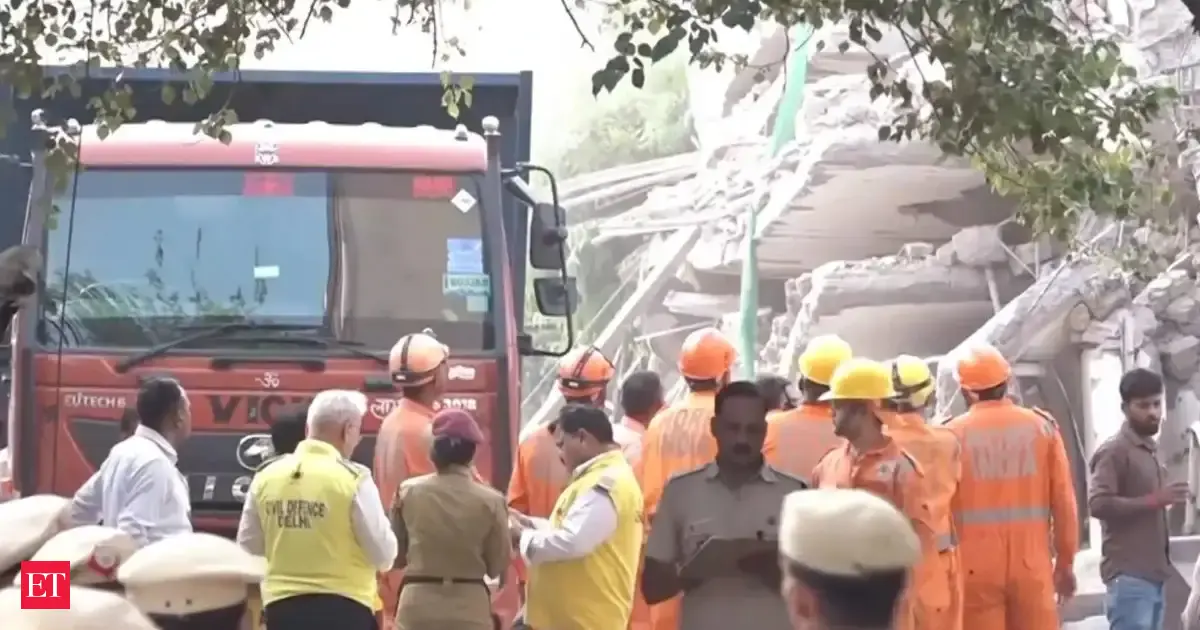 Saket building collapse: Two MCD engineers suspended - The Economic Times