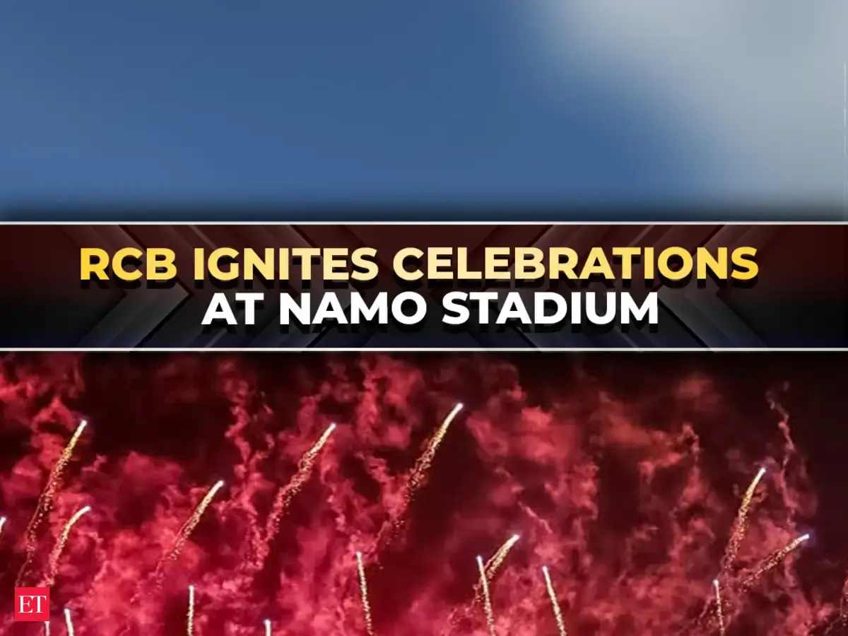 Namo Stadium lights up with fireworks as RCB seals back-to-back IPL ...