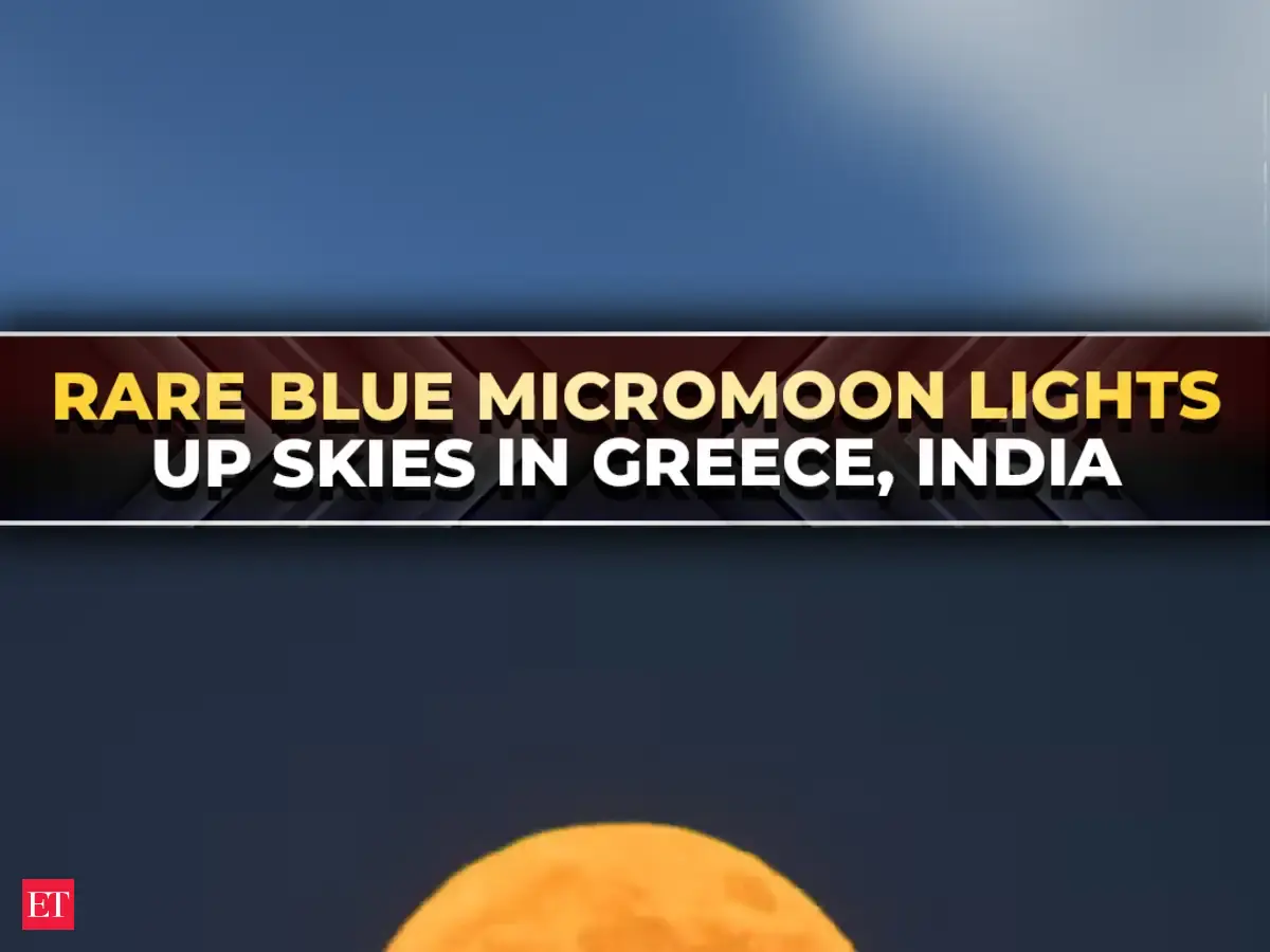 Rare Blue ‘Micromoon’ seen over Cape Sounion's Temple of Poseidon in ...