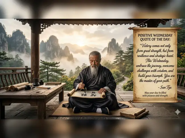Wednesday positive quote of the day by Sun Tzu: “The whole secret lies ...