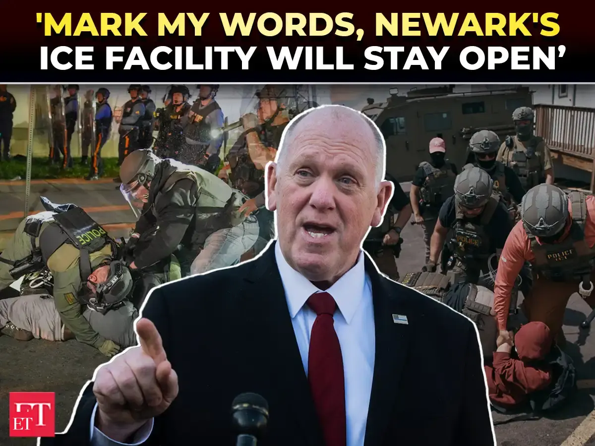 Newark ICE Facility: ‘I MYSELF ate the same food!'': Tom Homan fires ...