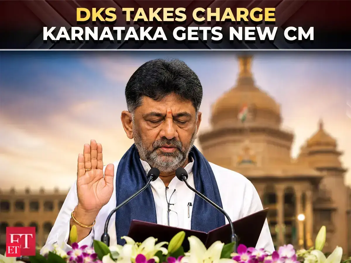 dk shivakumar: DK Shivakumar oath ceremony LIVE | DKS sworn in as ...