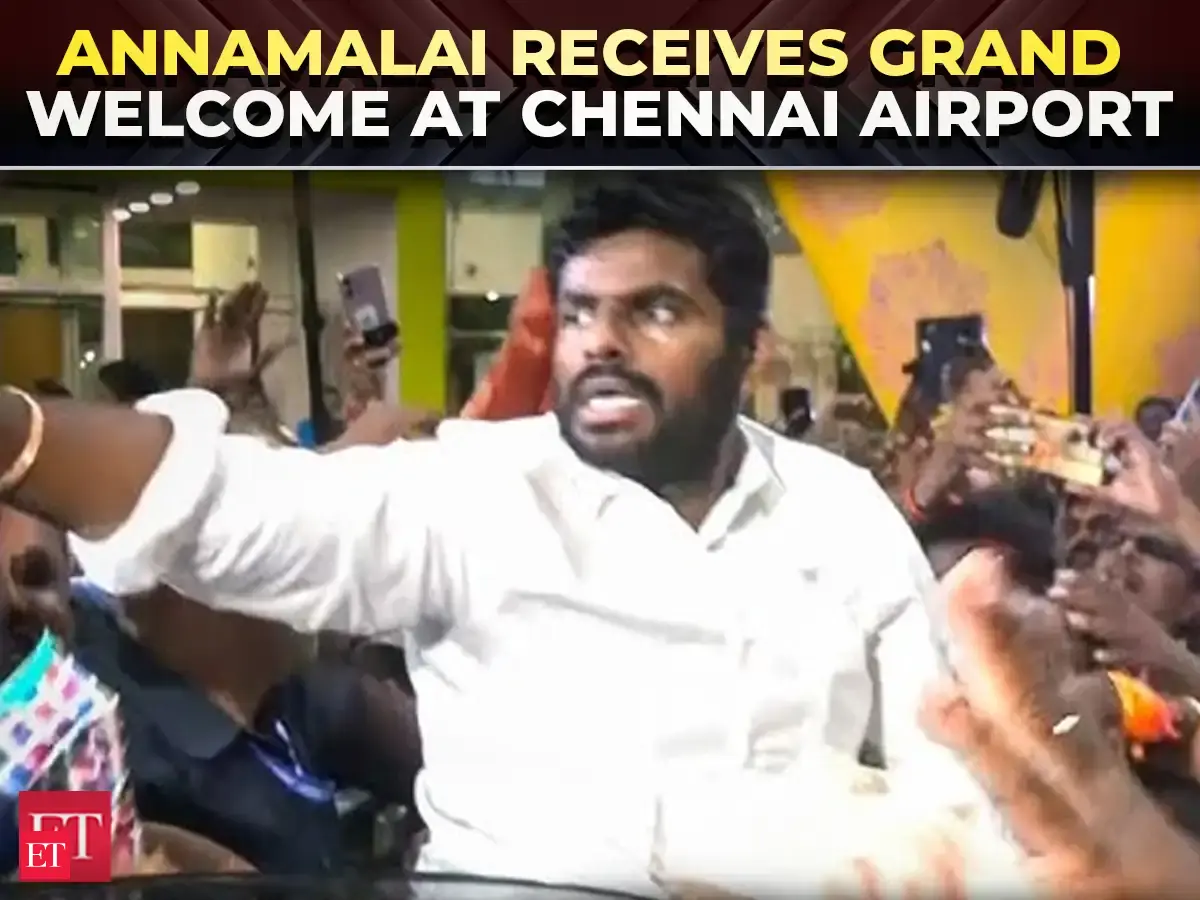 Annamalai gets rousing welcome post announcing New Political Movement ...