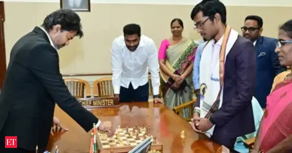 Tamil Nadu CM Vijay honours chess champion Praggnanandhaa with Rs 50 ...