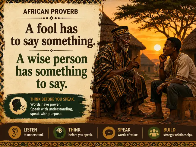 life lessons about wisdom: African Proverb of the Day: 'A fool has to ...