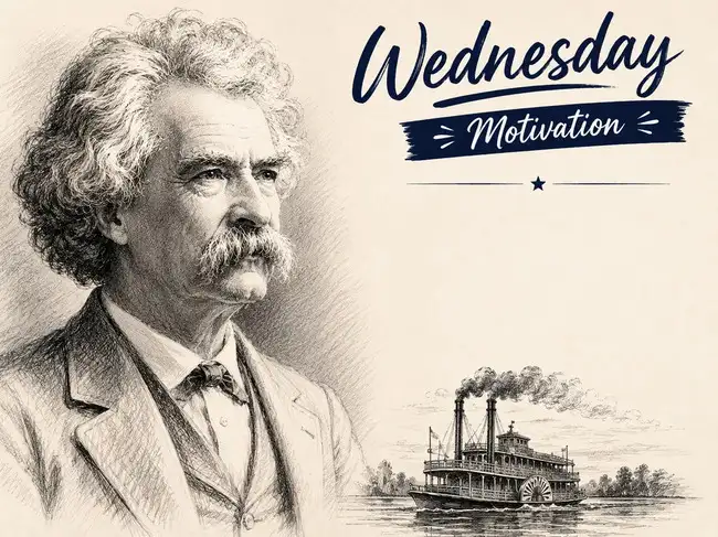 Wednesday Motivation quote by Mark Twain: 'The man with a new idea is a ...