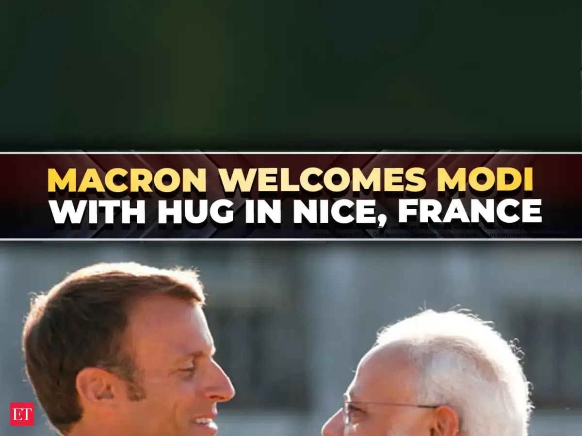 PM Modi meets Macron in Nice, France; French President welcomes him ...