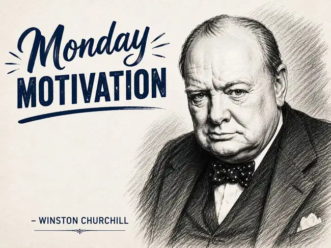 Monday Motivation quote by Winston Churchill: 'It is not enough that we ...
