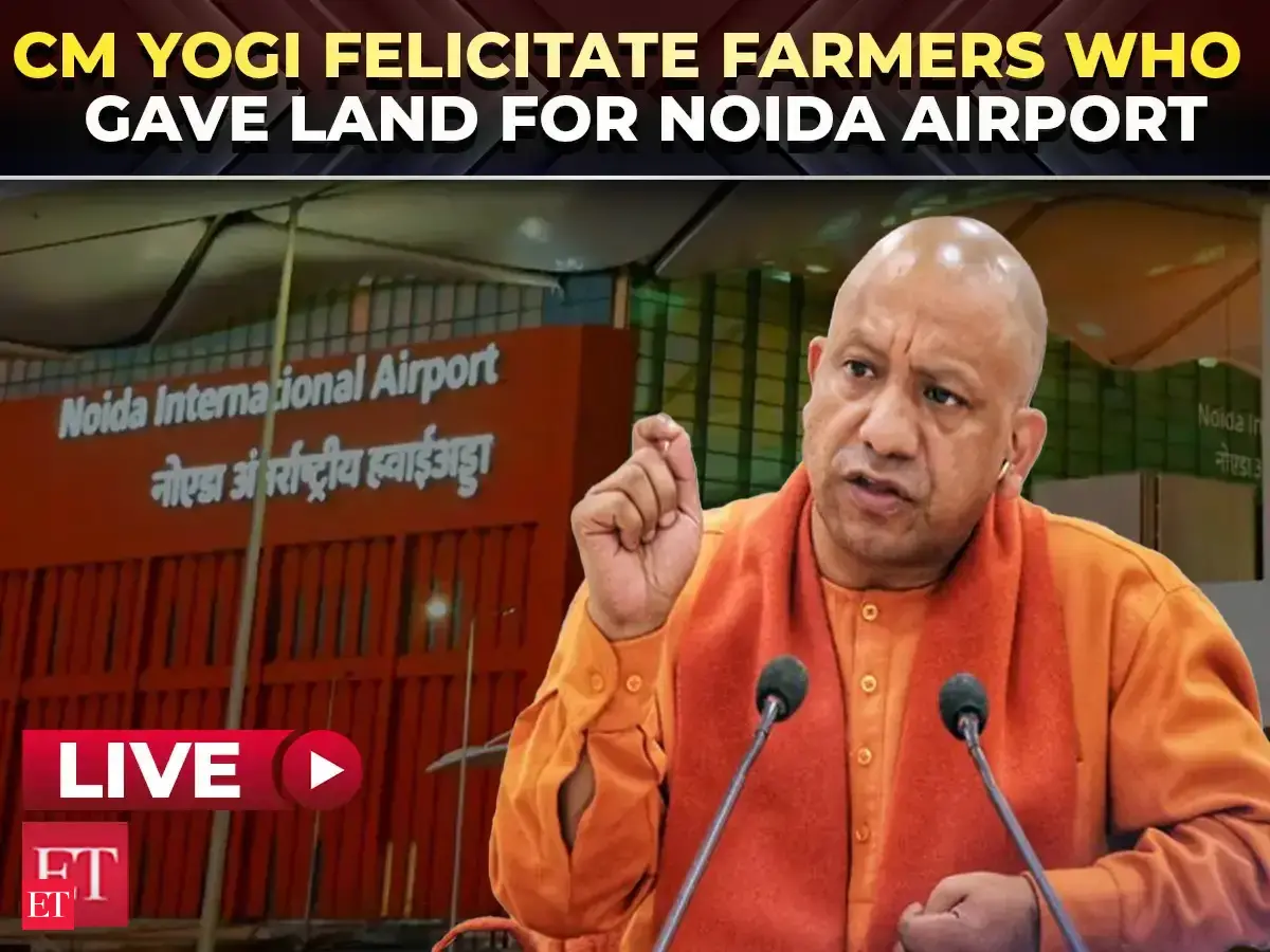 LIVE: CM Yogi interacts with Noida Farmers who provide land for Jewar ...